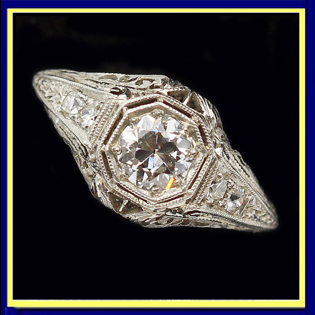 Antique Octagon Engagement Ring